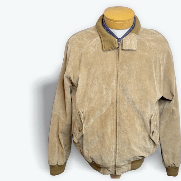 Orvis | Jackets & Coats | Orvis Large Mens Suede Leather Zip Bomber ...
